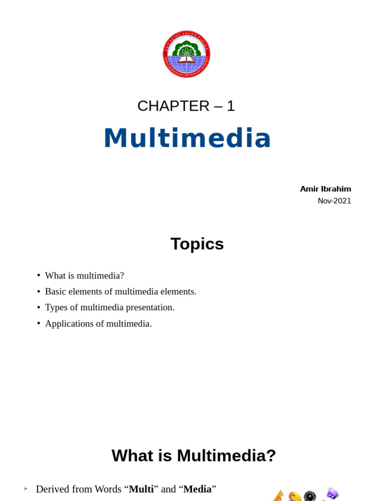 Chapter - 1 | PDF | Multimedia | Graphics