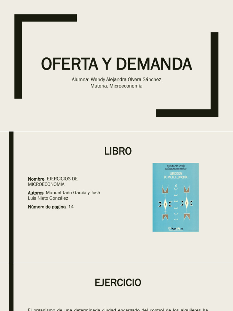 OFERTA Y DEMANDA EJERCICIO | PDF | Oferta (economía) | Excedente económico