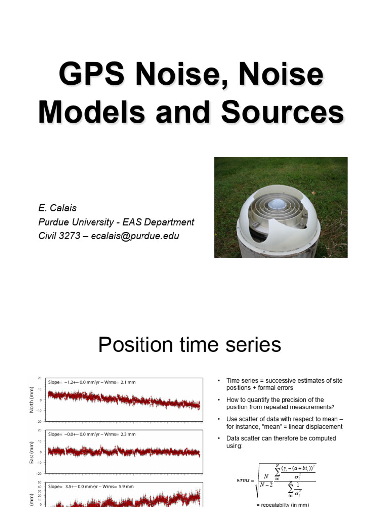 Gps Noise Models | PDF | Time Series | Spectral Density
