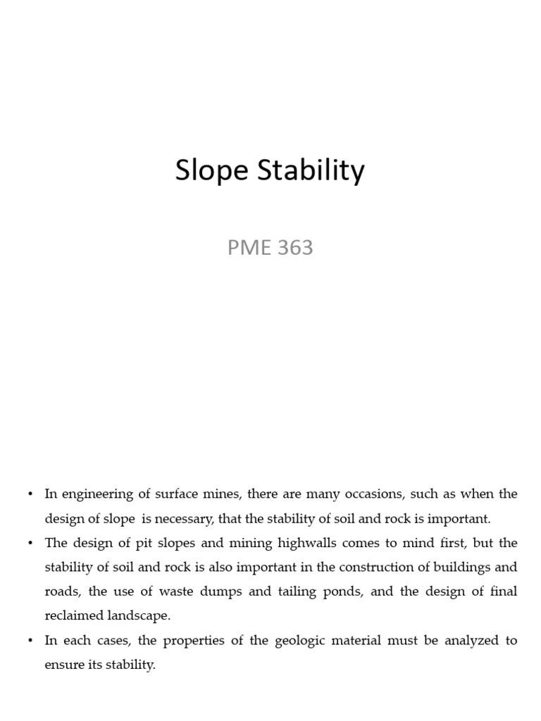 Slope Stability | PDF