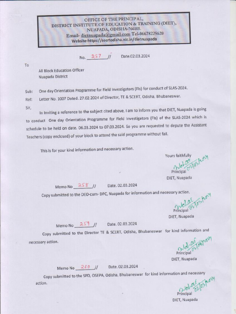 SLAS Trg Deputation Letter | PDF