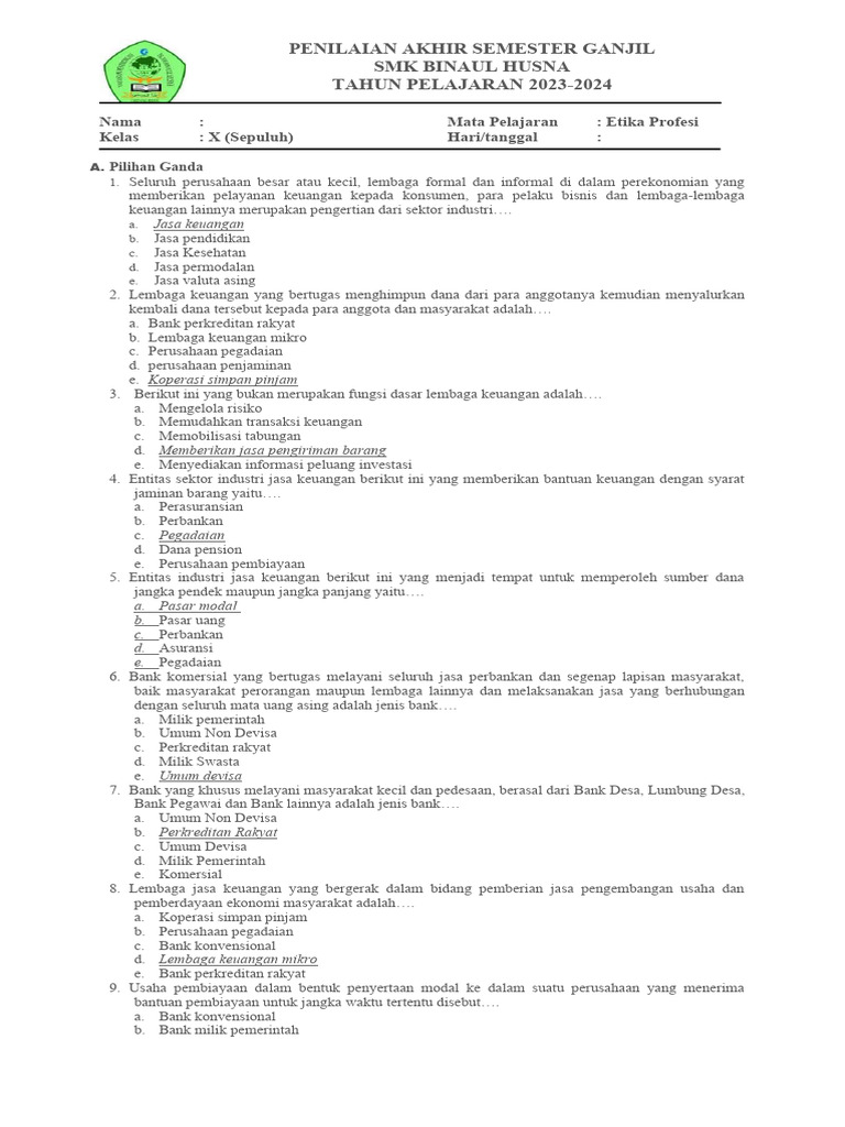 Soal Etika Profesi | PDF