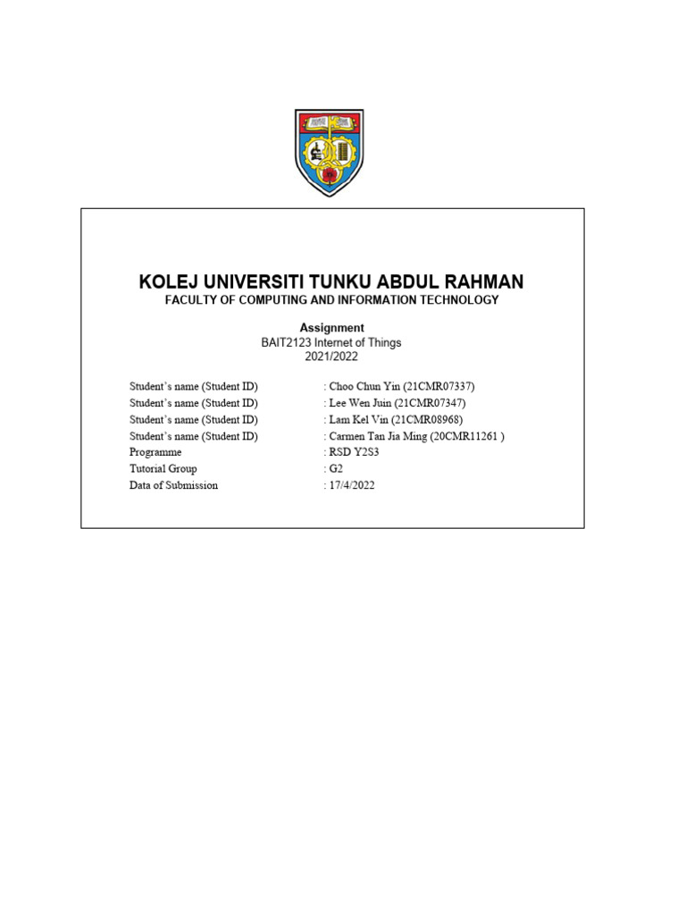 IOT Assignment | PDF