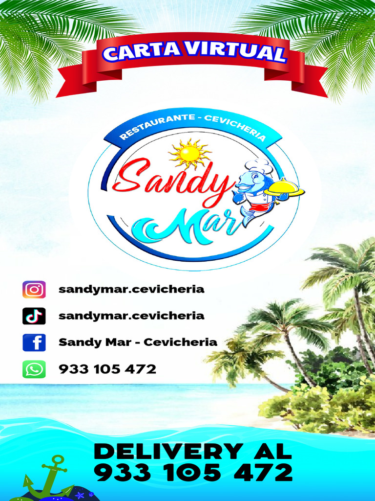 Carta Virtual de Sandy Mar Cevichería | PDF | Mariscos | Cocina