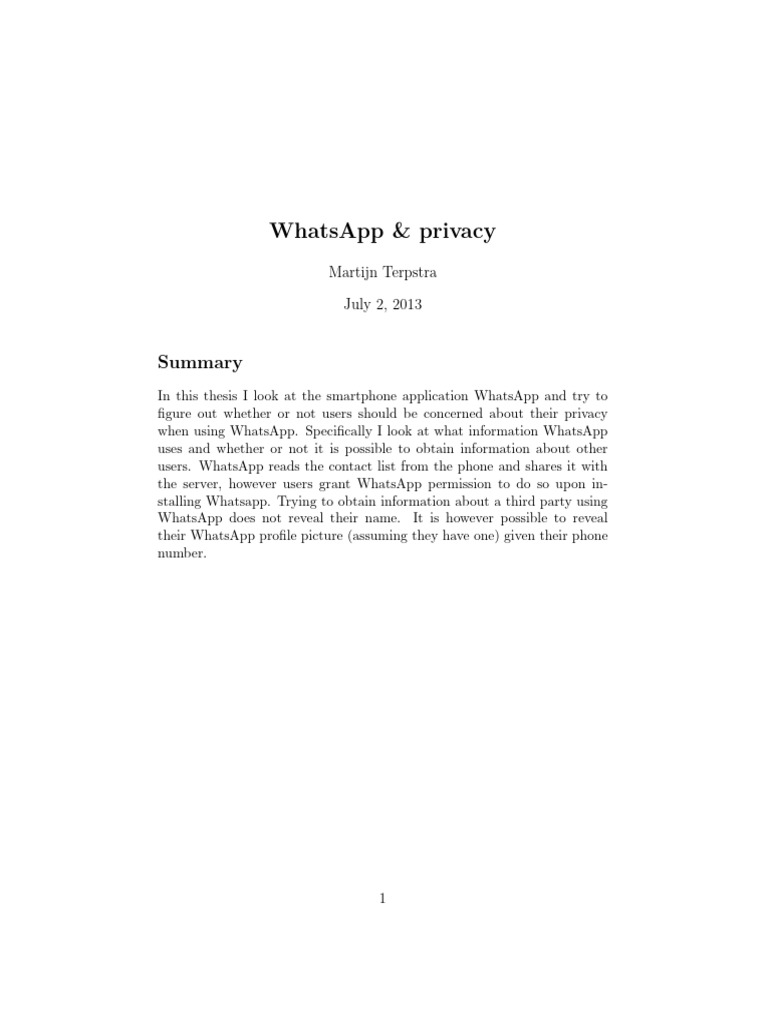 WhatsApp Privacy Concerns | PDF | Java (Programming Language) | Mobile App