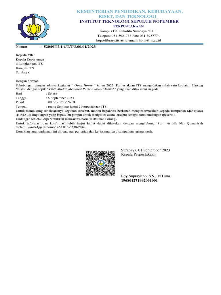 Undangan Sharing Session Cara Mudah Review Artikel Jurnal | PDF