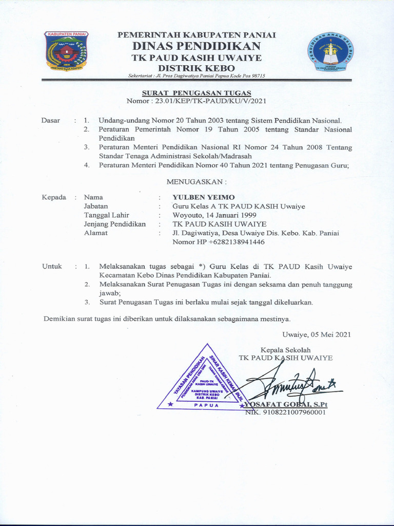 SPT Yulben Yeimo | PDF