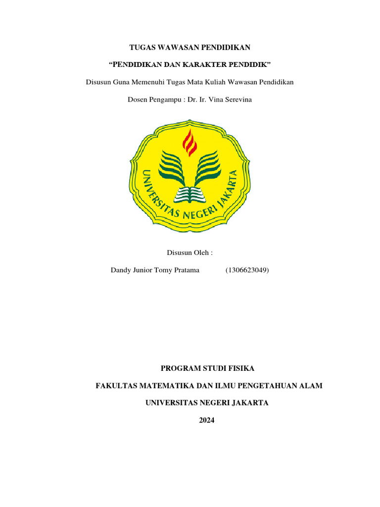 Dandy Junior Tomy Pratama - 1306623049 - Tugas WP 1 | PDF | Sains & Matematika