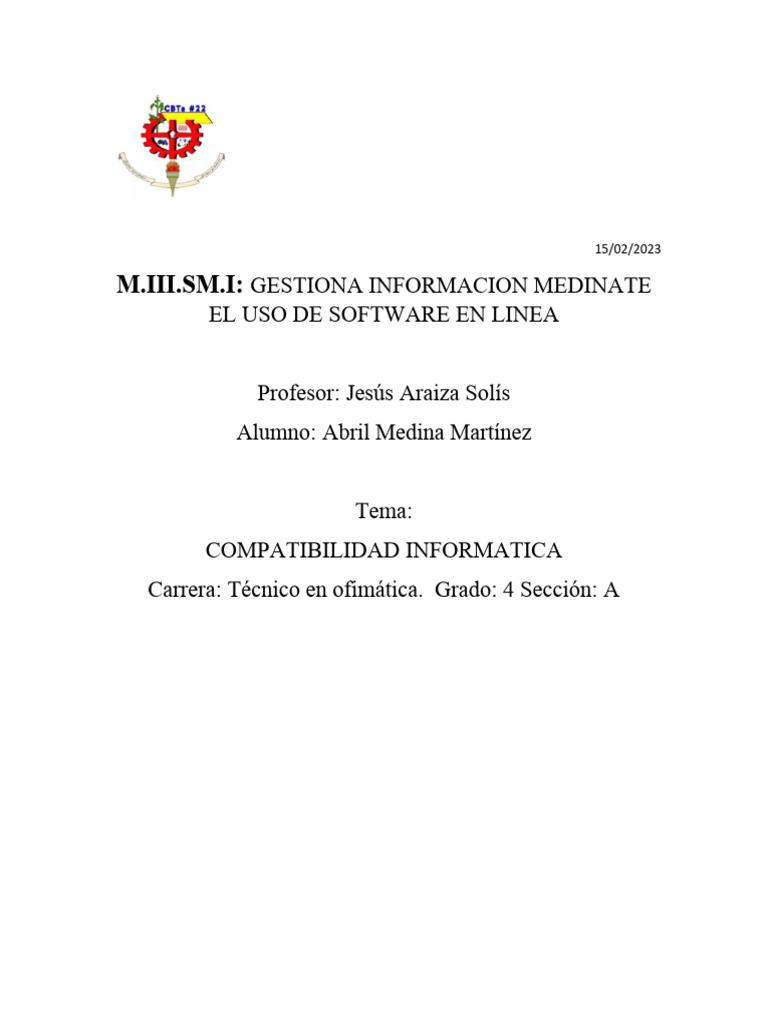 Compatibilidad Informatica | PDF