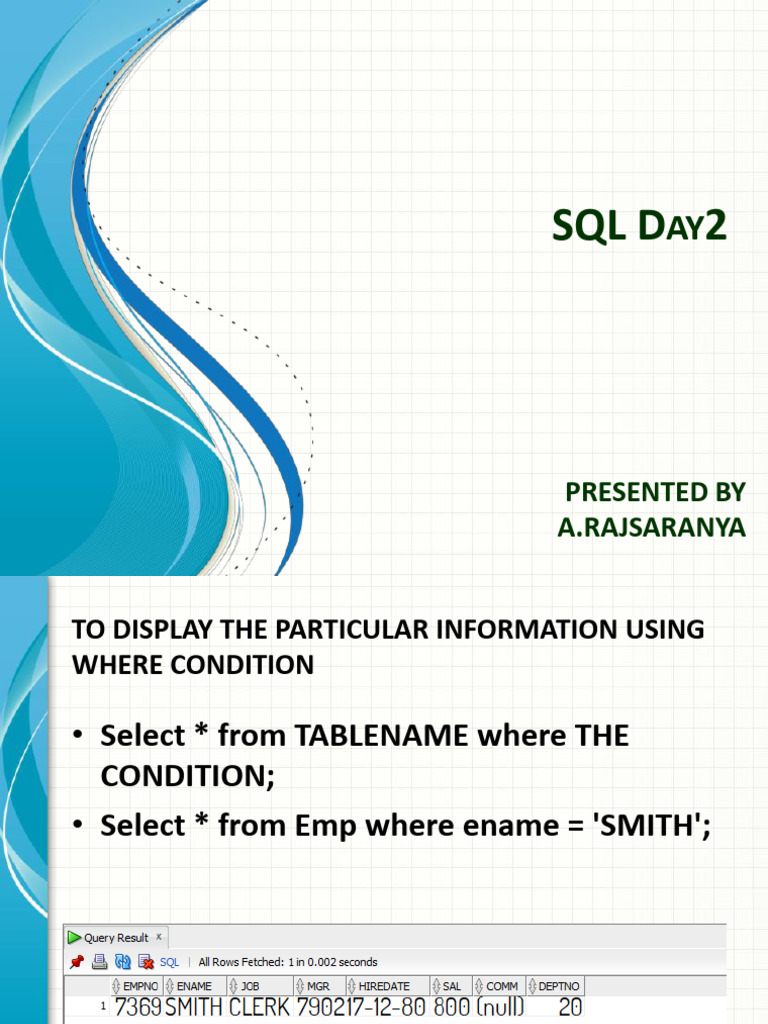 Sql Day2 Pdf 