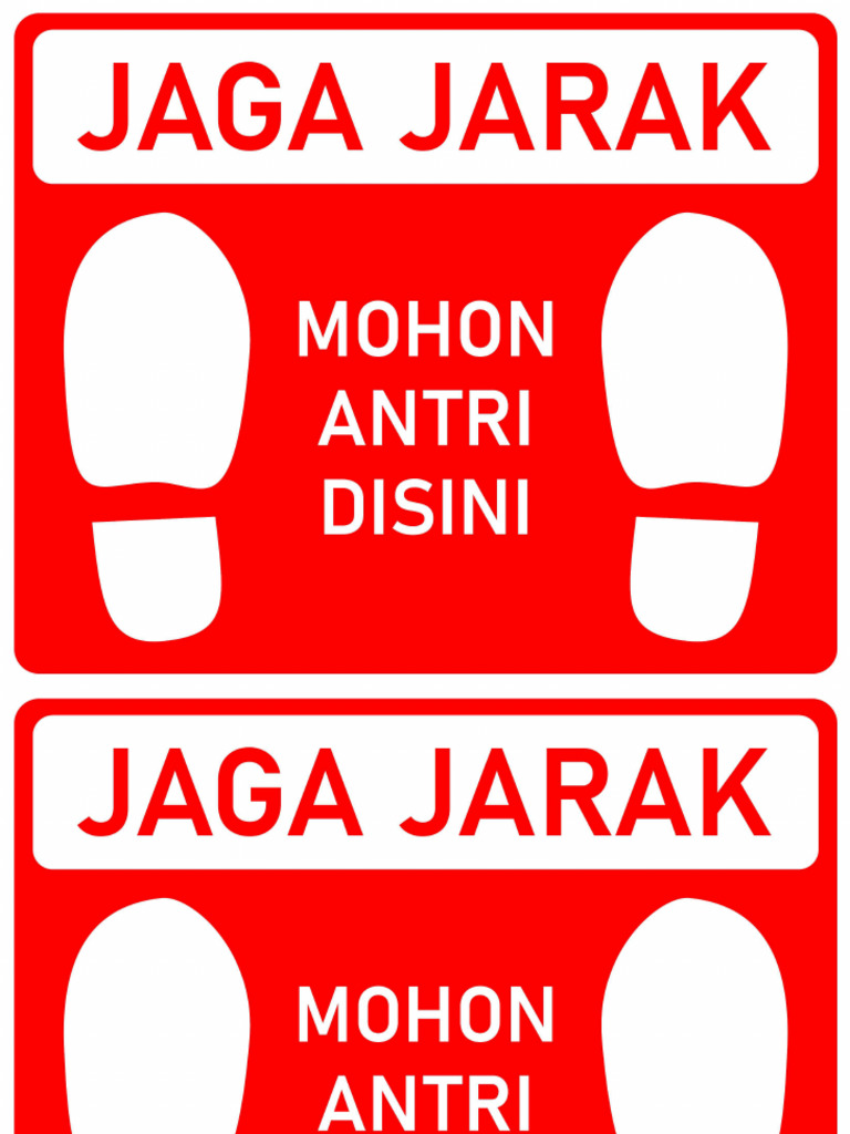 Jaga Jarak Mohon Antri Disini | PDF