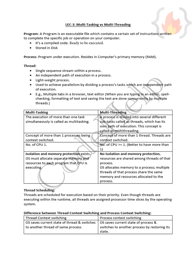 Lec 3 Pdf Process Computing Thread Computing