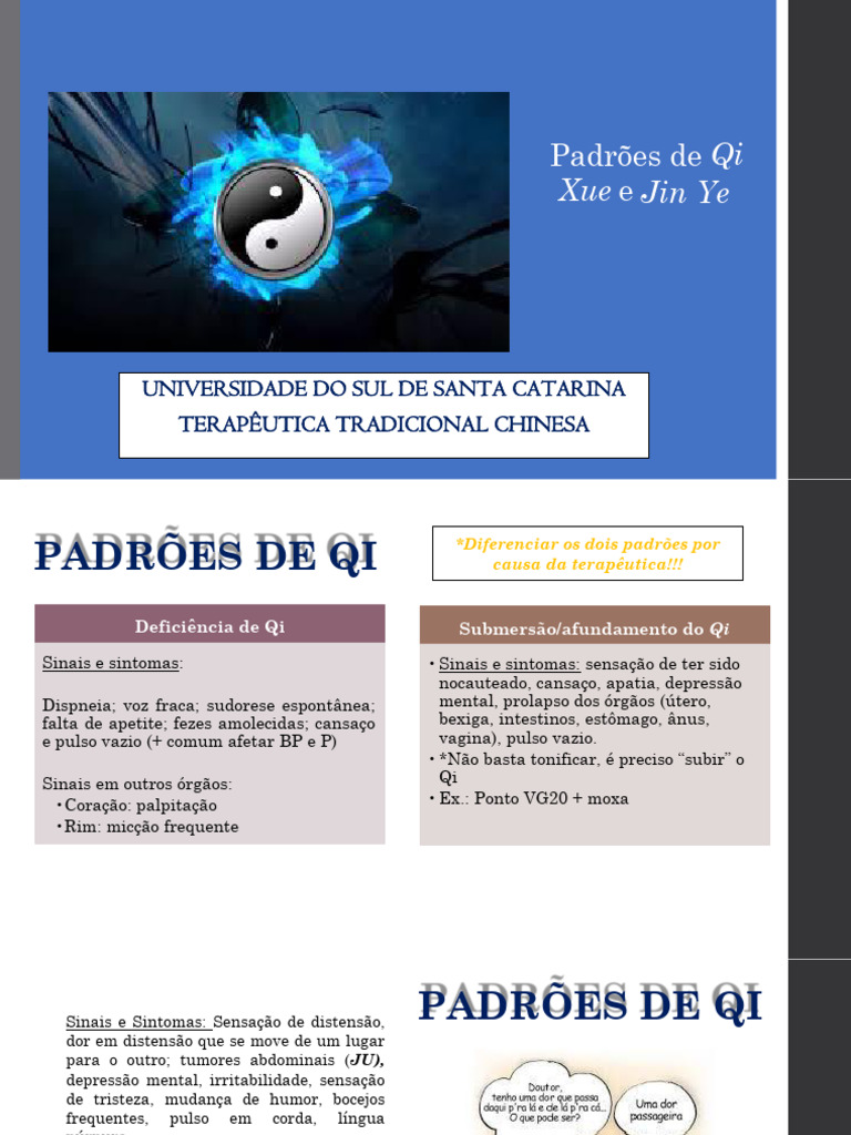 Padrões de Qi e Sangue na Medicina Chinesa | PDF | Dor | Depressão