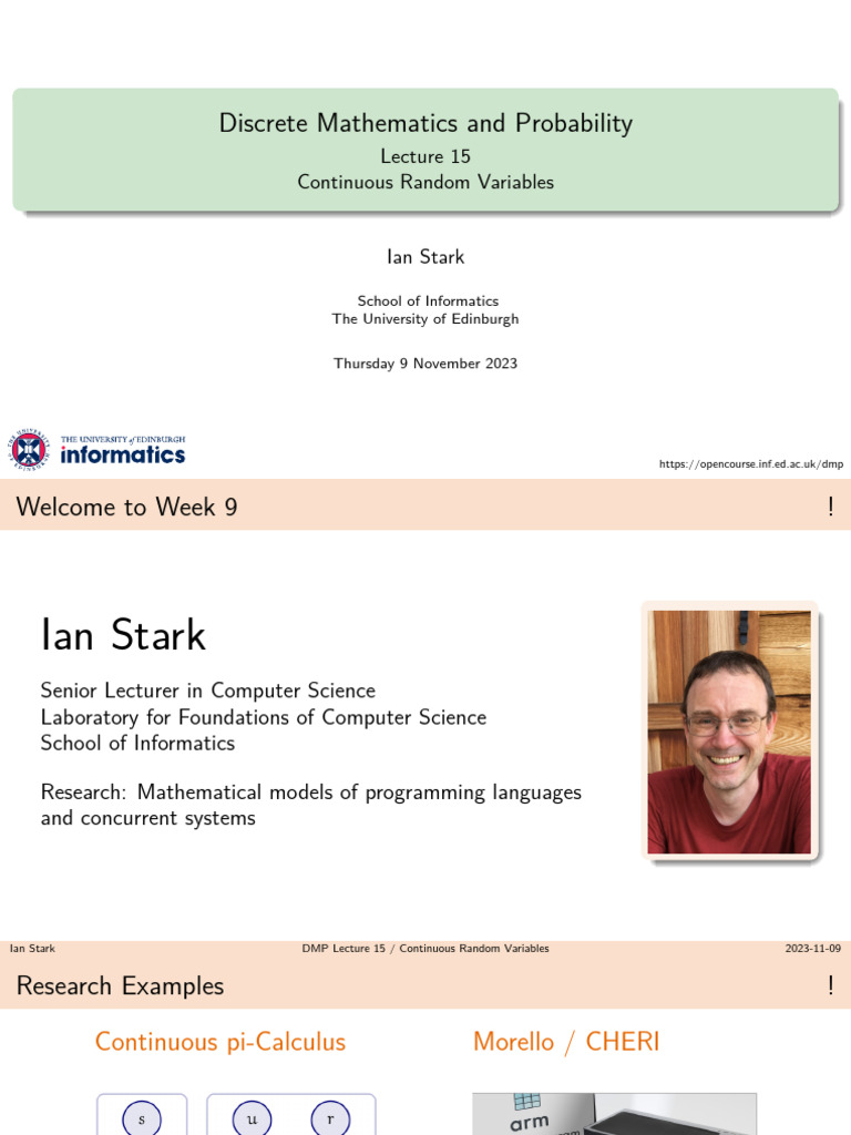 Continuous Random Variables Overview | PDF | Probability Distribution ...