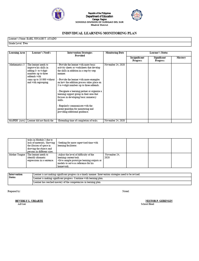 ILMP Sample | Download Free PDF | Learning | Neuroscience