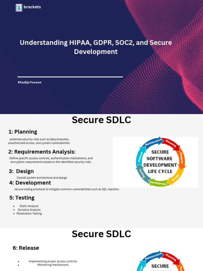 HIPAA, GDPR, SOC2: Secure Development Guide | PDF | Health Insurance ...