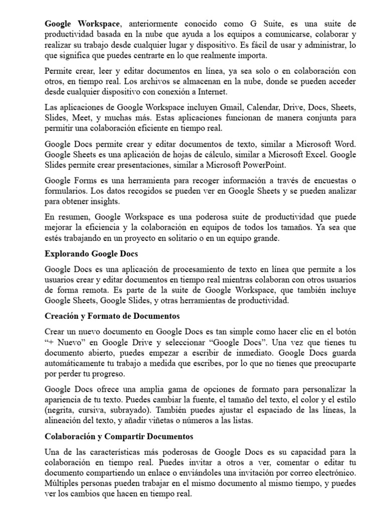 Google Workspace | PDF | Informática | Software