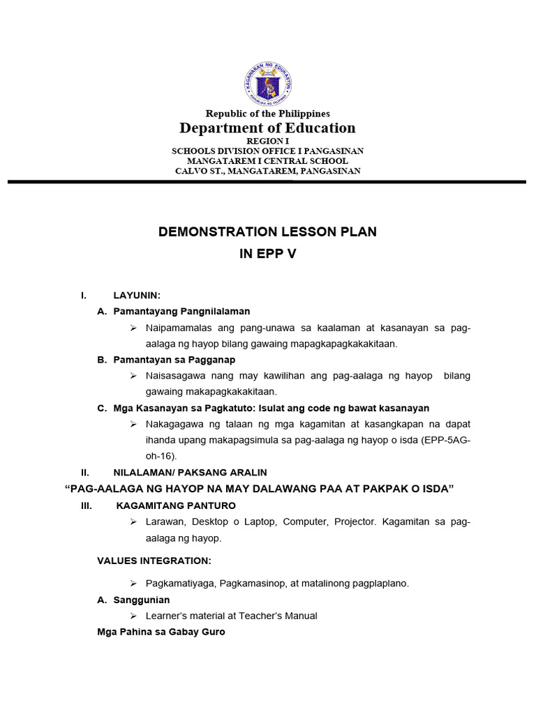 Cot 2 Lesson Plan | PDF