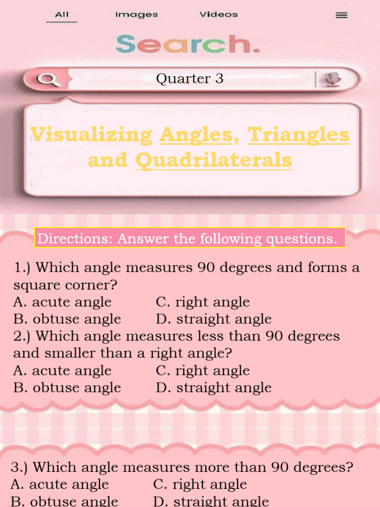 Quarter 3 - Triangles and Quadrilaterals | PDF | Triangle | Euclid