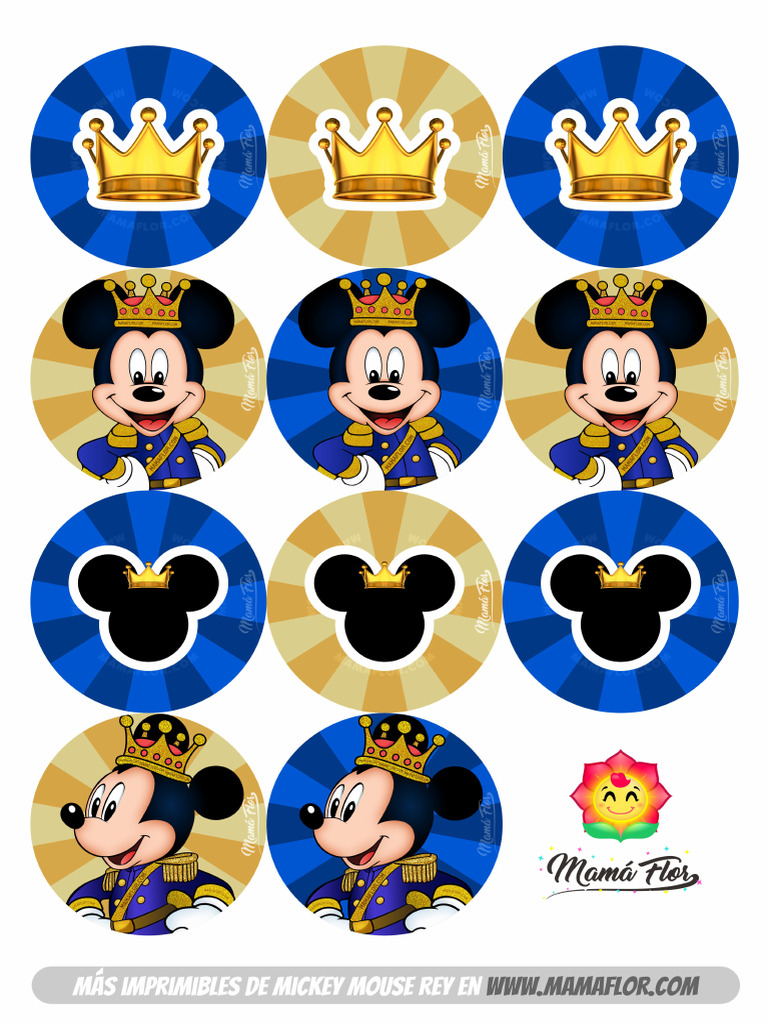 MamaFlor.com - Toppers Mickey Mouse Rey - Modelo 1 | PDF