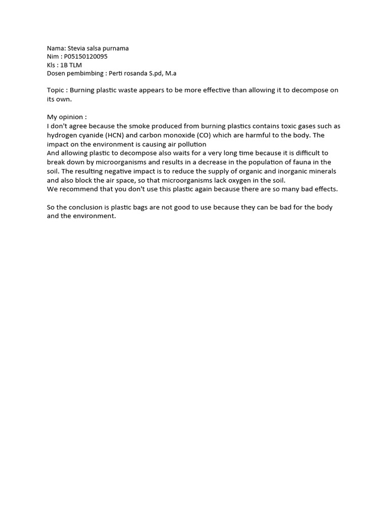 Nama: Stevia Salsa Purnama Nim: P05150120095 KLS: 1B TLM Dosen ...