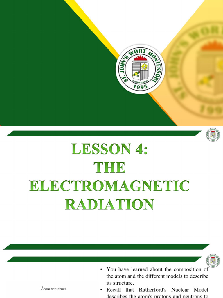 Lesson 4 Electromagnetic Radiation | PDF