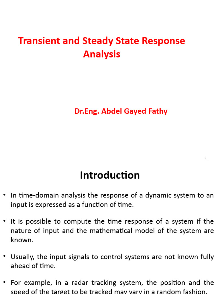 Lecture Transient Response Analysis | Download Free PDF | Damping ...