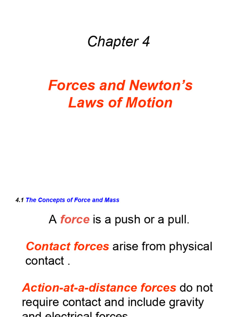 Force and Its Laws | PDF | Force | Newton's Laws Of Motion