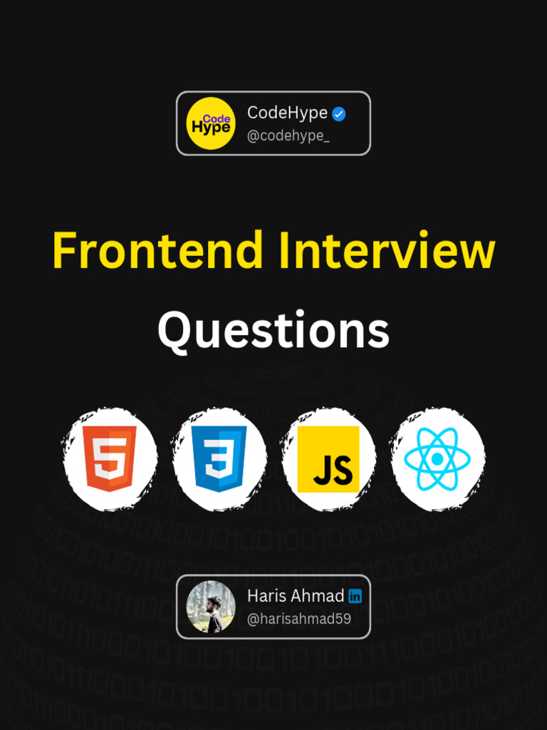 Most Asked Frontend Interview Questions | PDF | Html Element | Html