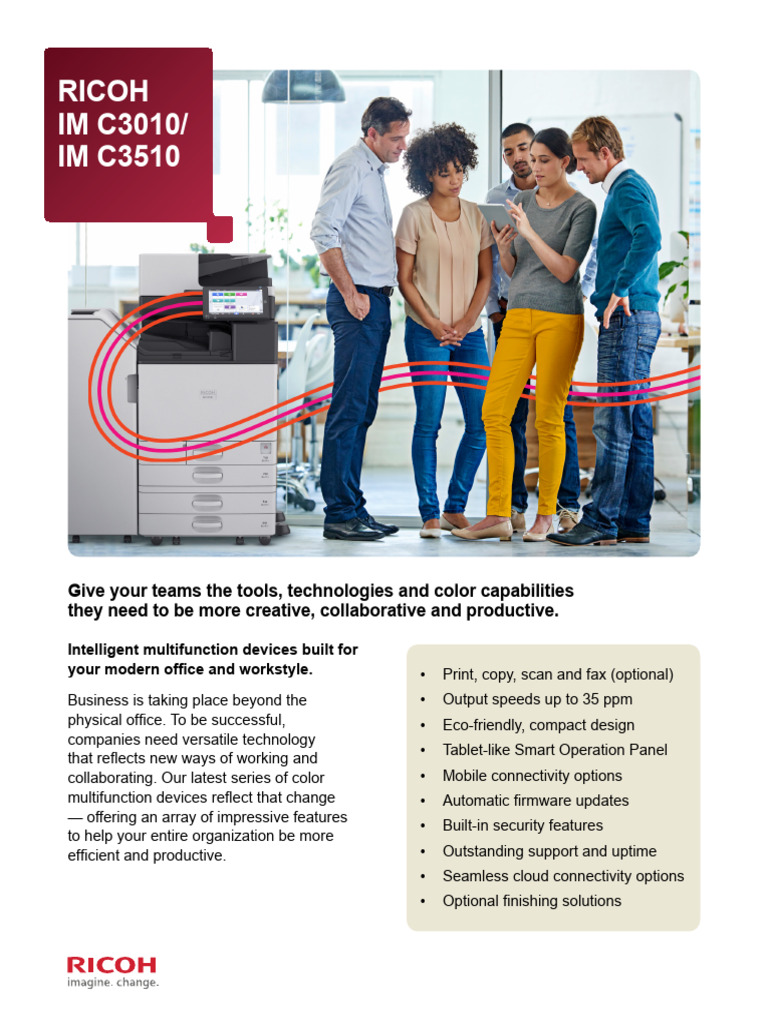 IM C3010 C3510 Spec Sheet | PDF | Paper | Office Equipment