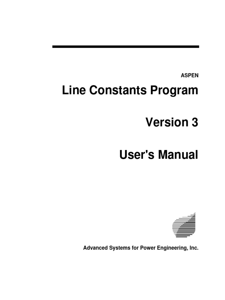Line Constants Users Manual | PDF | Computer File | Transmission Line