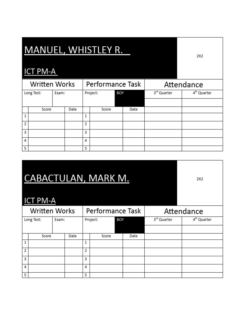 Format Grade Ict PM A | PDF