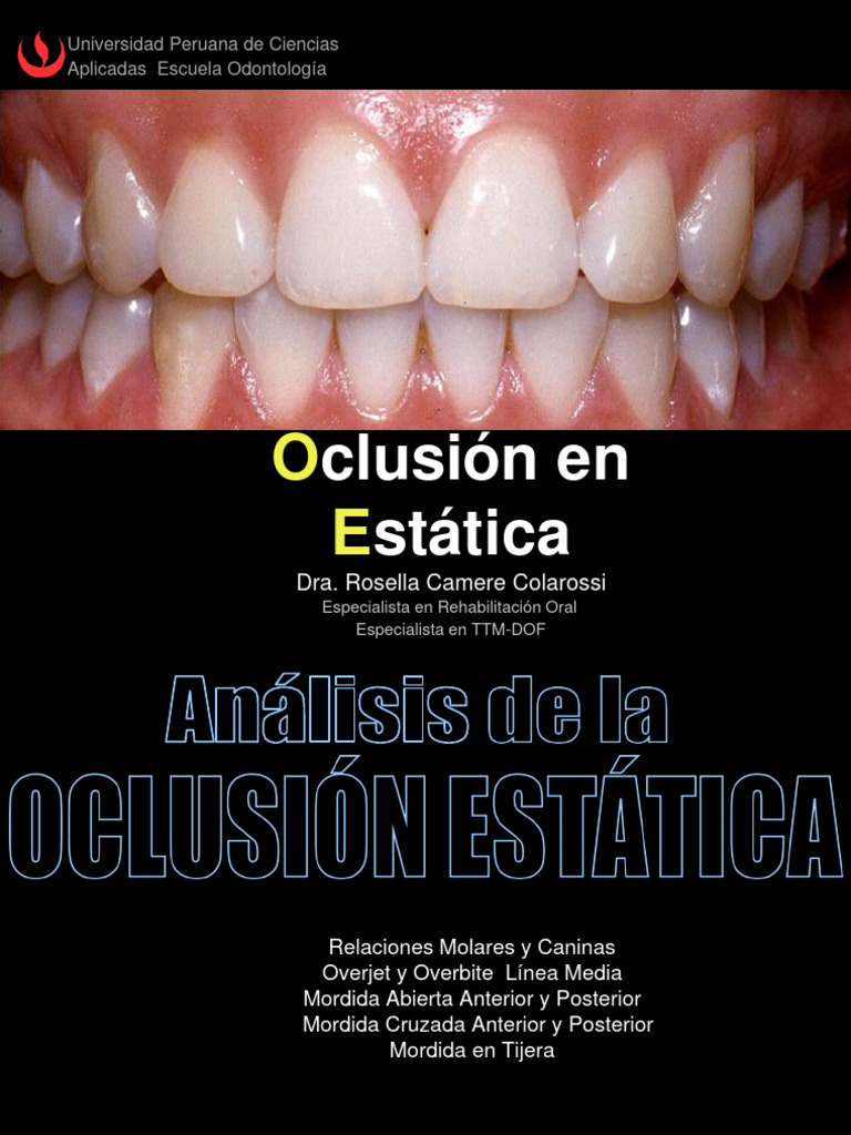 Análisis de Oclusión Dental Estática | PDF | Odontología | Boca