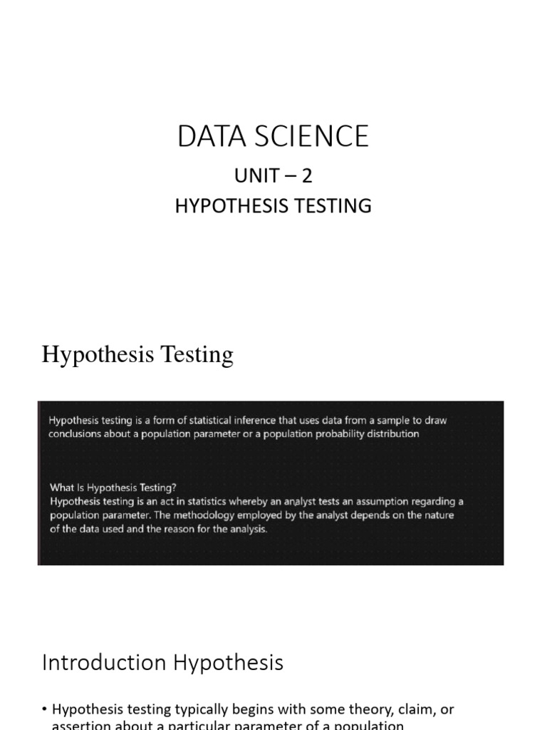Hypothesis Testing | PDF | Hypothesis | Confidence Interval