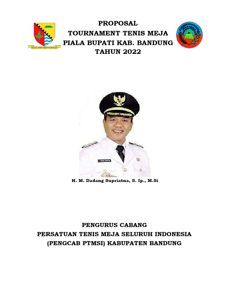 Proposal Piala Bupati Kab Bandung Tahun 2022 | PDF