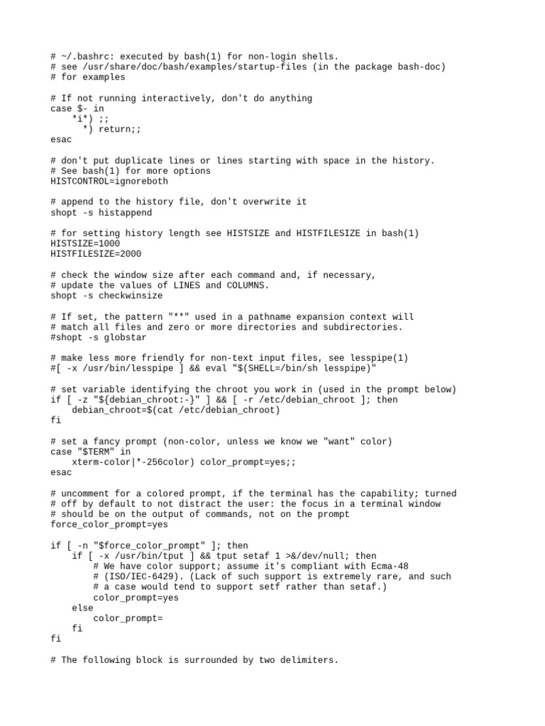 bashrc | PDF | Computer Science | System Software