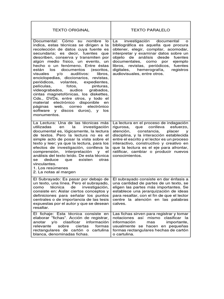 Texto Paralelo | PDF | Observación | Información