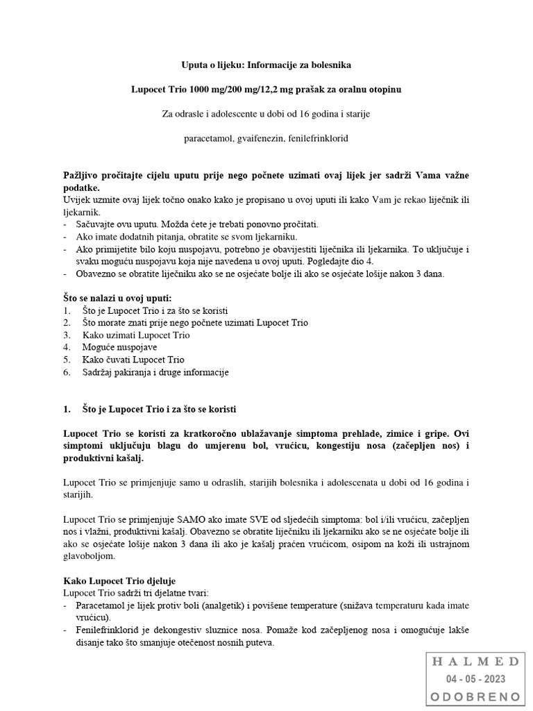 Lupocet Trio PIL | PDF