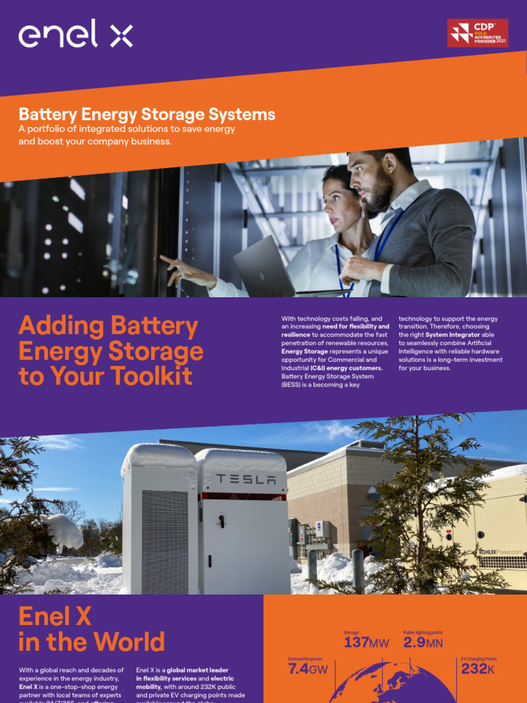 Enel X Battery Energy Storage Solutions Brochure | PDF | Distributed ...