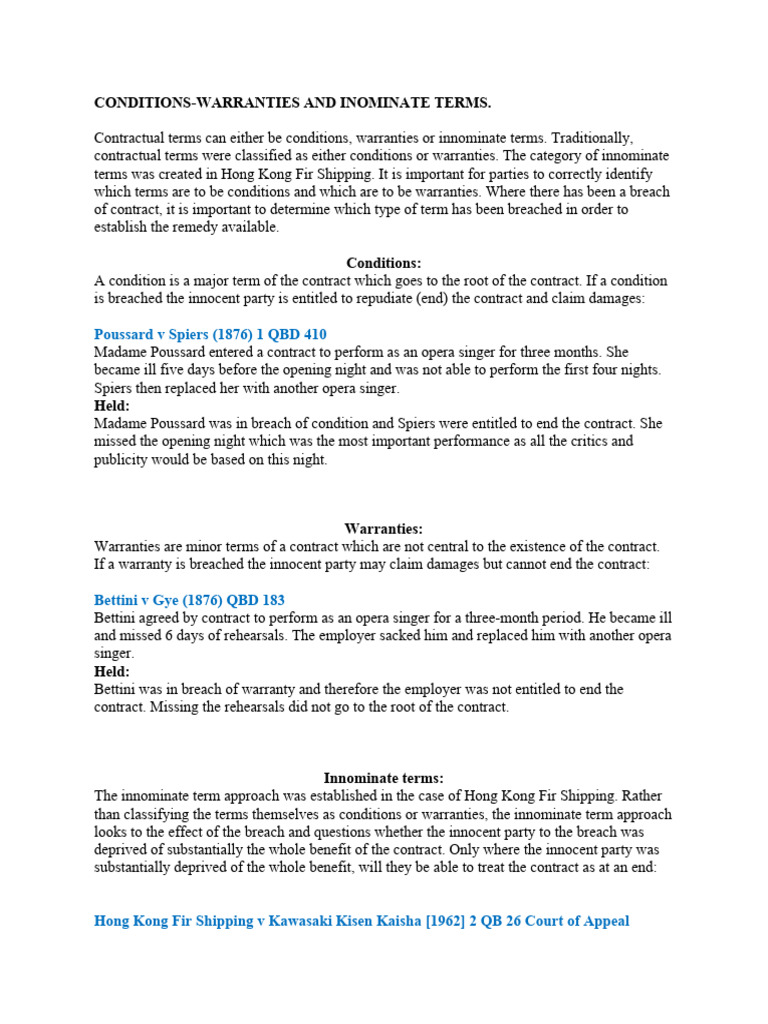 Innominate Terms in Contract Law | PDF | Justice | Crime & Violence