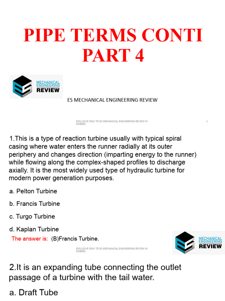 Part 4 - Pipe Terms Conti | PDF | Combustion | Diesel Engine