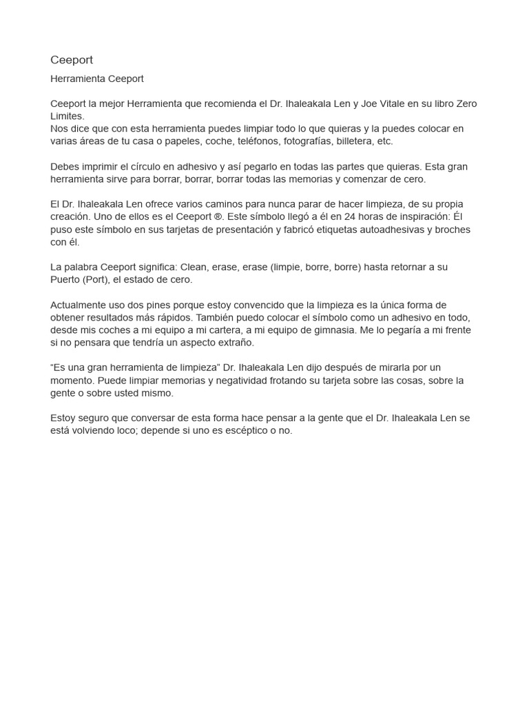 Uso Ceeport | PDF