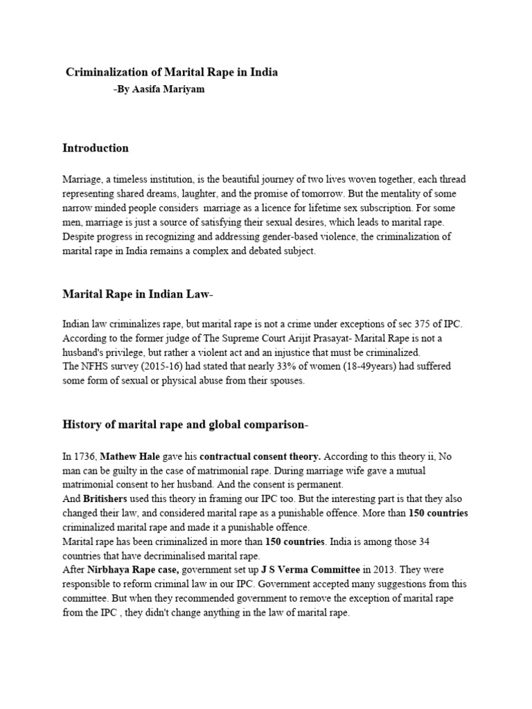 Marital Rape | PDF | Rape | Marriage