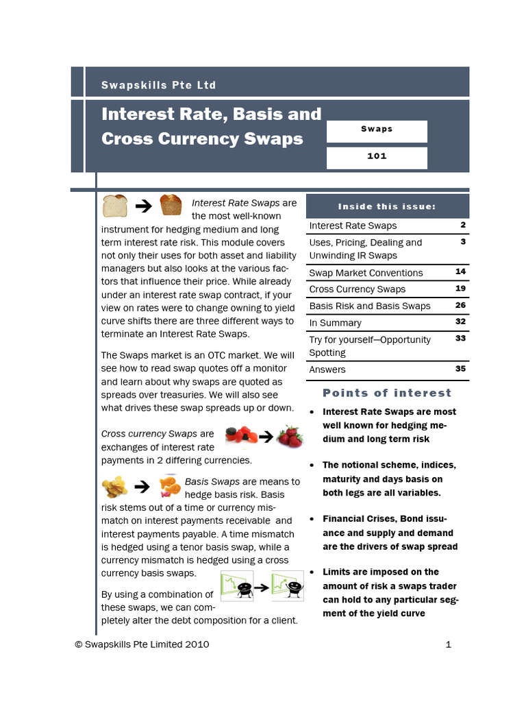 Swaps 101 - Interest Rate Swaps, Basis Swaps and Cross Currency Swaps | PDF