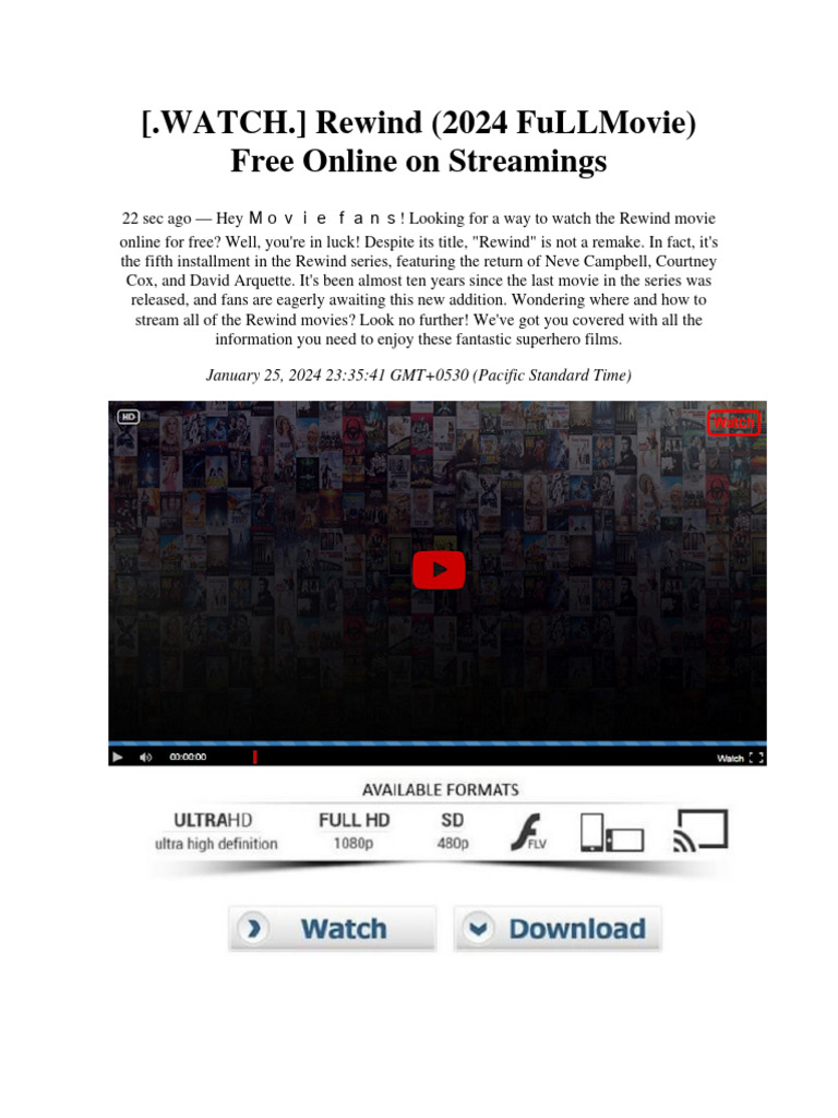 rewind | PDF | Streaming Media | Hbos