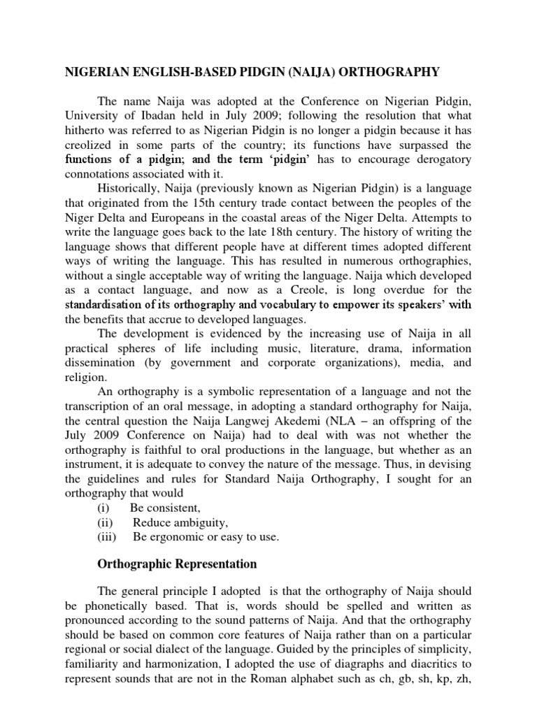 Nigerian English | Orthography | Word