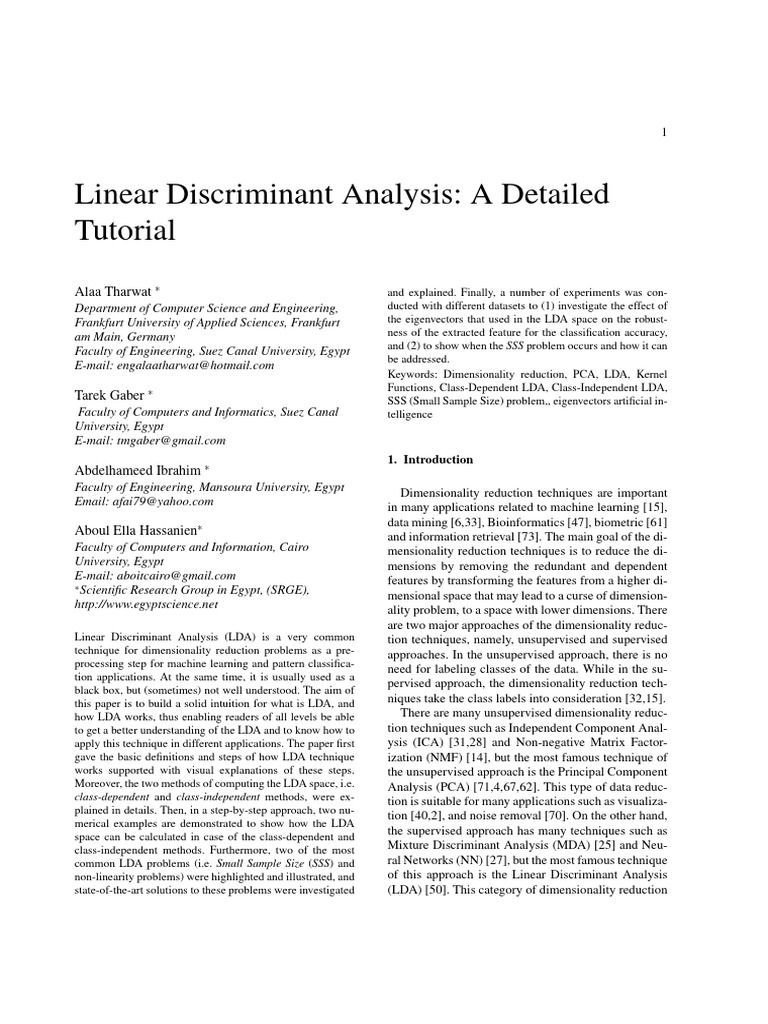 AI_Com_LDA_Tarek | PDF | Eigenvalues And Eigenvectors | Principal Component Analysis