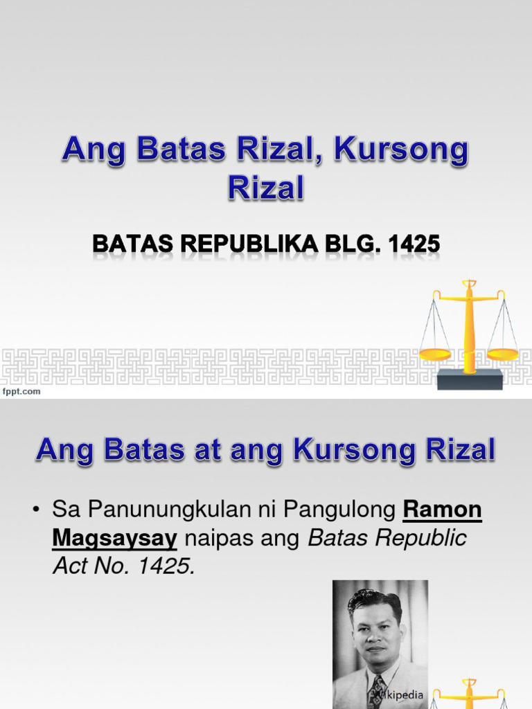 Ang Batas Rizal Kursong Rizal | PDF