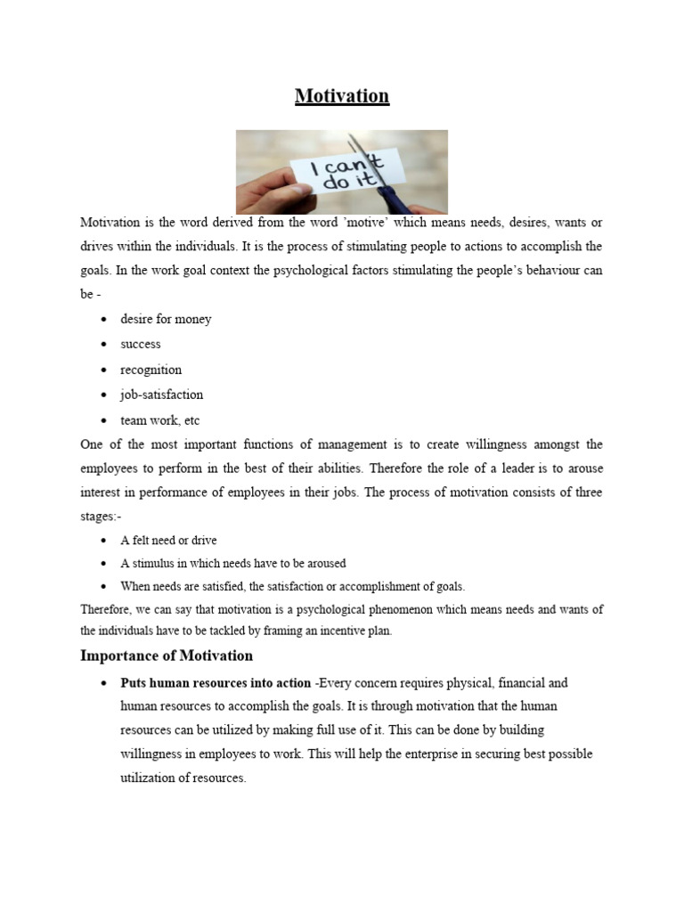 Unit 5 Motivation (Ob) | PDF | Motivational | Motivation