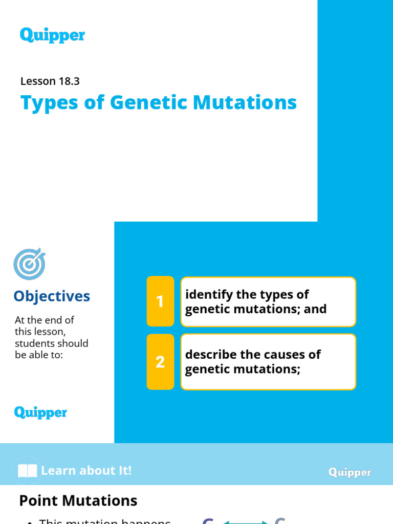 Science 10 18.3 Types of Genetic Mutations | PDF | Point Mutation ...
